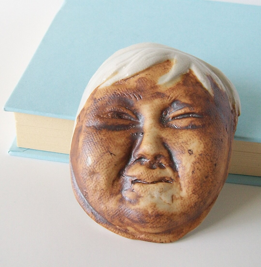 Vintage Inuit Pottery Face Ruby's Alaska Handmade Folk Art Clay ...