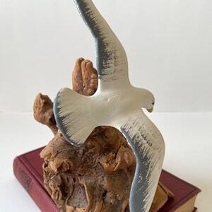 Vintage Large Ceramic Flying Seagull on Chunk of Wood Very - Etsy