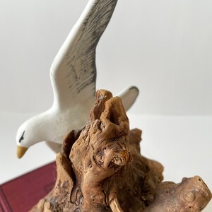 Vintage Large Ceramic Flying Seagull on Chunk of Wood Very - Etsy