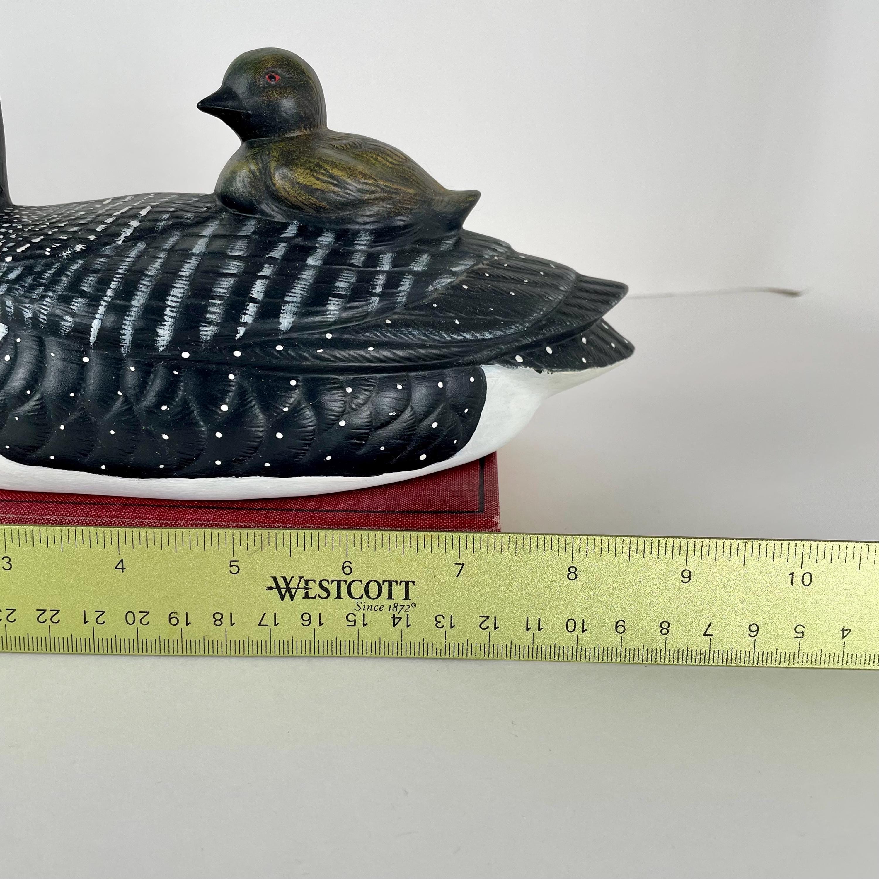 Vintage Large Ceramic Loon With Baby, Hand Painted Hobby Piece - Etsy