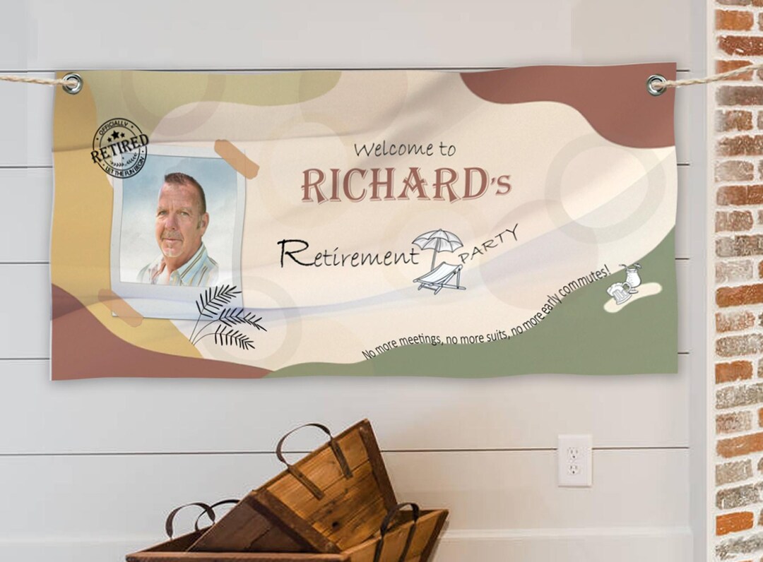 Personalized Retirement Banner Printable - Etsy