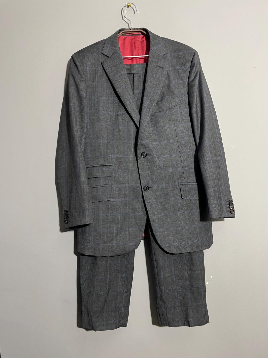 Suitsuply Men’s Check Pattern Suit Size 50R - Etsy