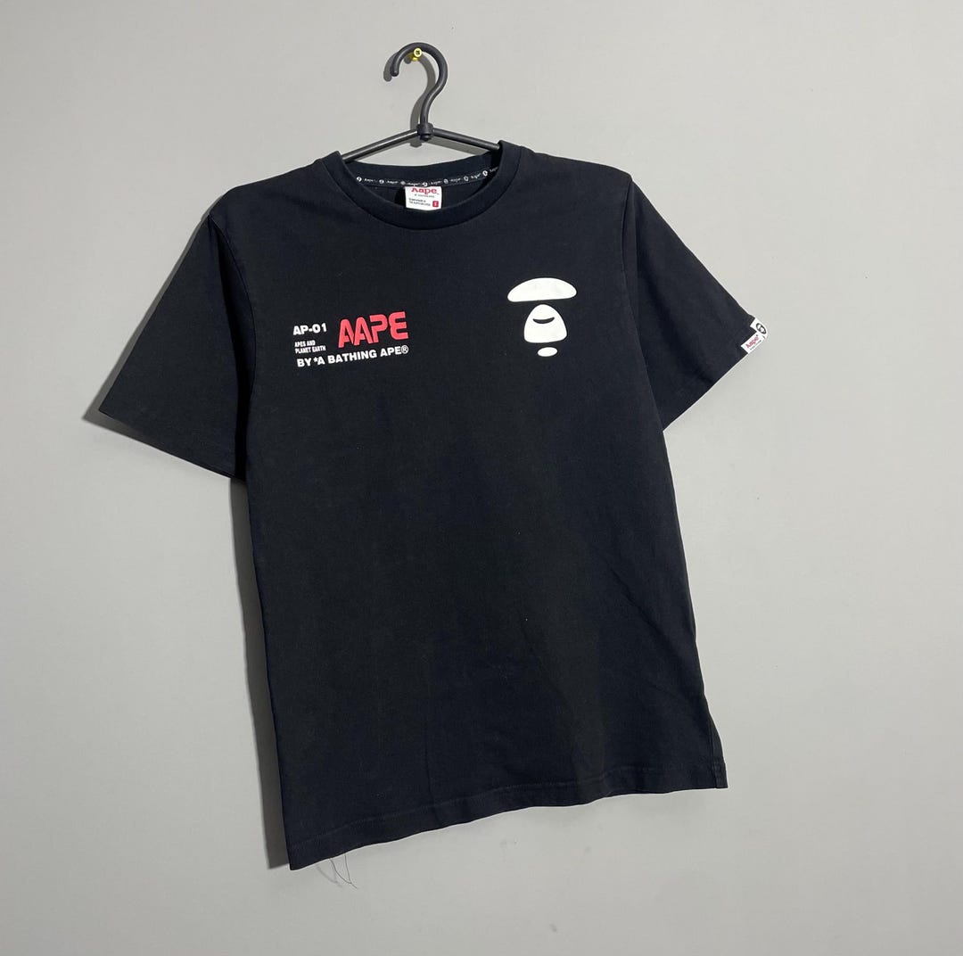 Aape by a Bathing Ape Black Logo Tshirt Size M - Etsy
