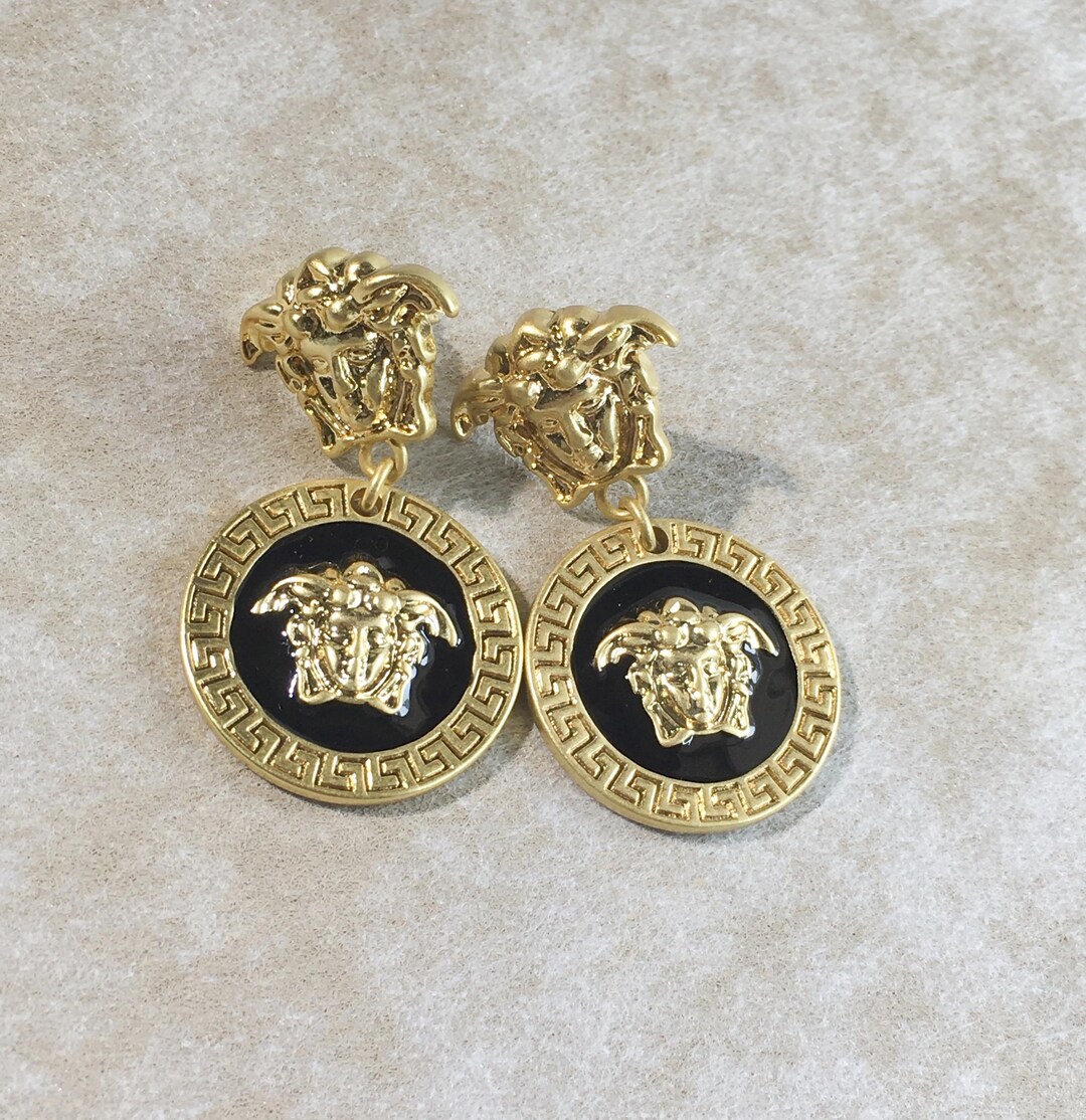Vintage Versace Drop Earrings - Etsy