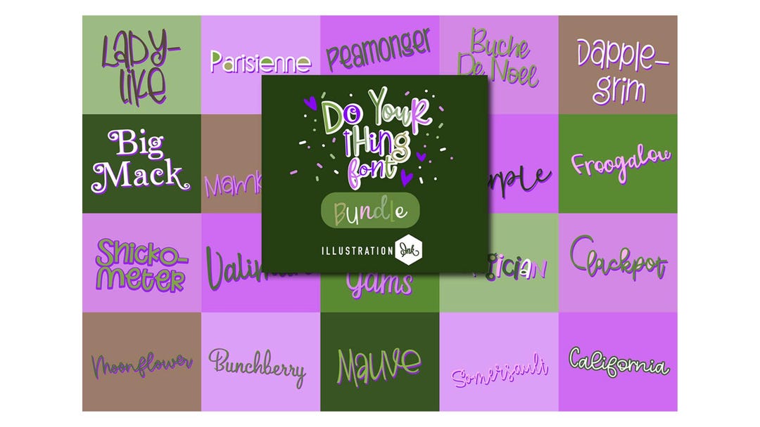 Do Your Thing Font Bundle, Vintage Canva Fonts, Cricut Fonts, Beautiful ...