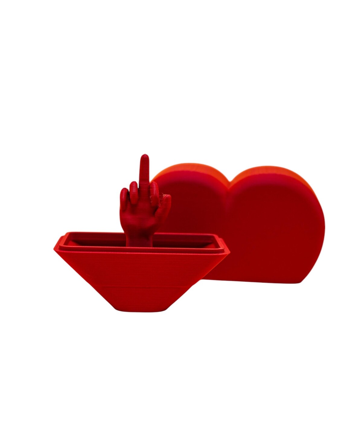 Heart With Middle Finger Gag Gift Prank Surprise Perfect for Valentines ...