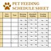 Printable Pet Feeding Schedule Sheet | A4 Landscape Pet Meal Planner ...