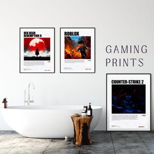 Custom Set of 3 Gaming Posters, Printable Gaming Poster, Set of 3 Art ...
