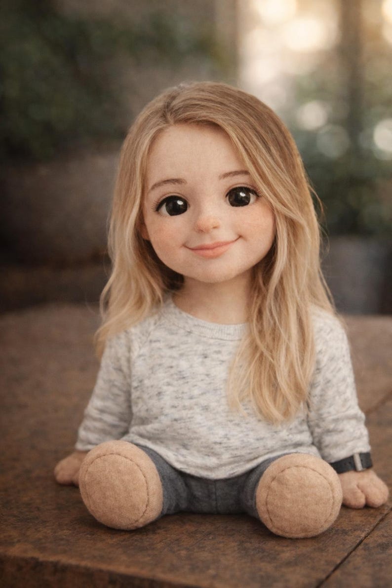 Custom Digital Plush Toy Portrait From Photo, Personalized Cartoon ...