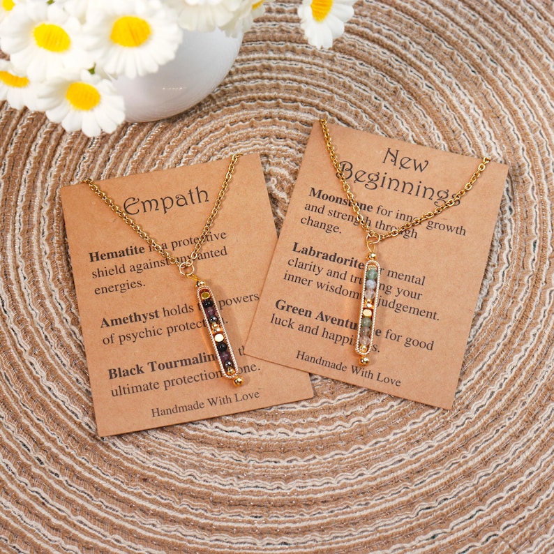 Healing Beaded Crystal Necklace,gifts for New Beginnings Empath ...