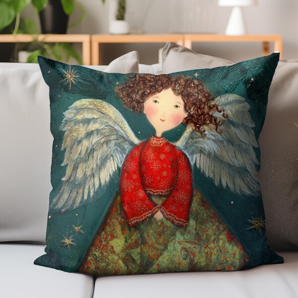 Throw Pillow Angel - Etsy