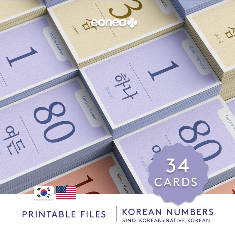 Korean Flashcards - Etsy