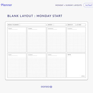 Undated Weekly Planner Template: Digital Schedule (PDF Download) - Etsy