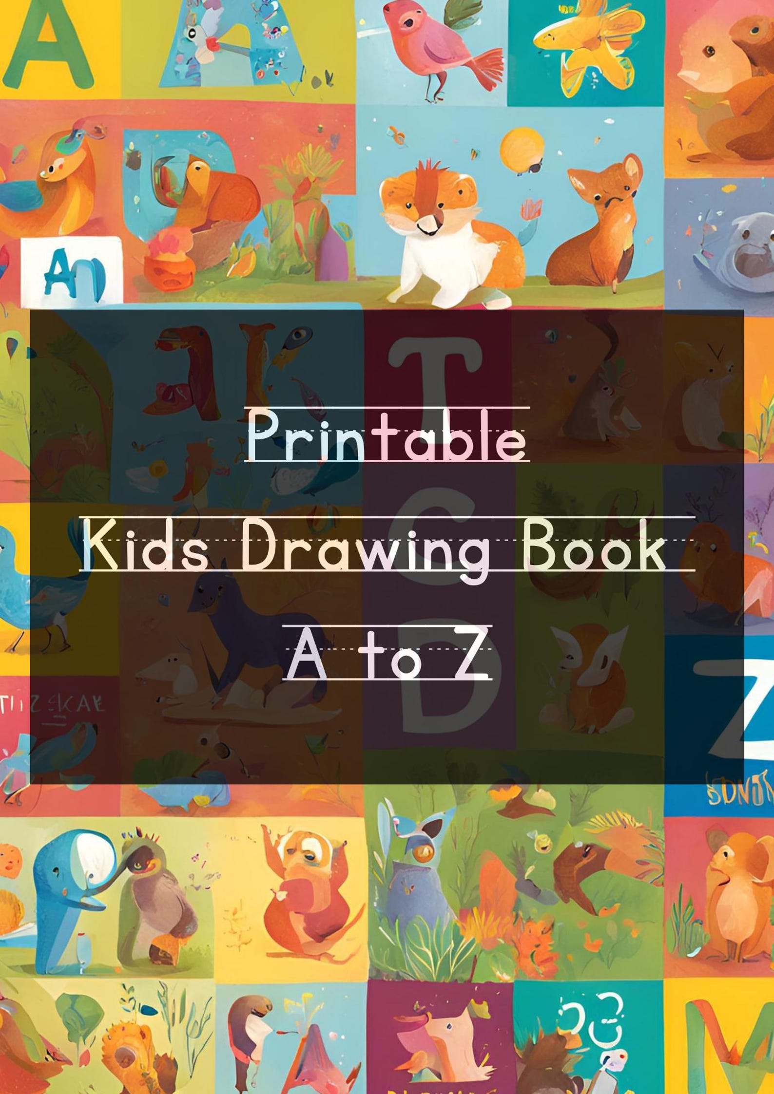 Printable Kids Activity Book A to Z – Alphabet Learning Workbook for ...