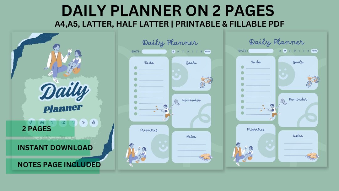 2025 Daily Planner: Printable To-do List, A4 A5 Letter (digital ...