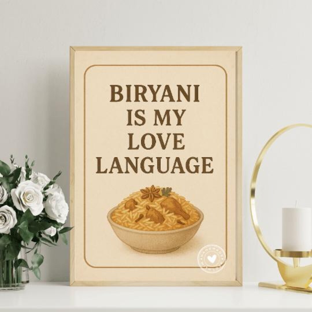 Biryani is My Love Language - Funny Food Lover Digital Print | Quote ...