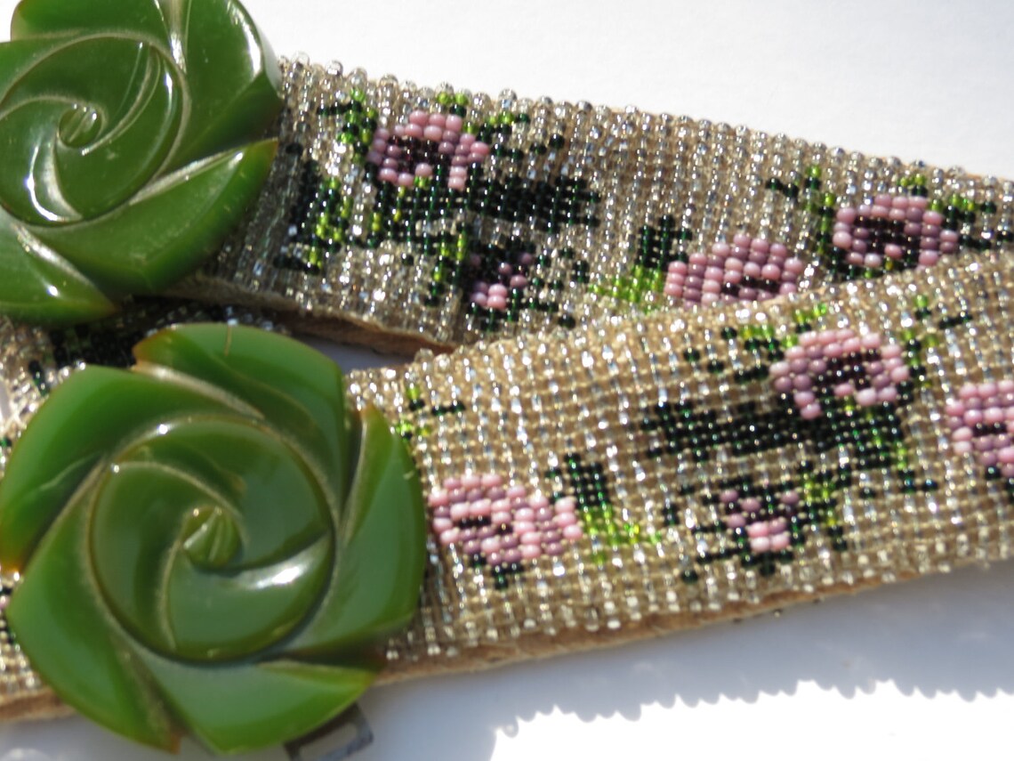 Handmade Vintage Bead Loom Beaded Belt - Etsy