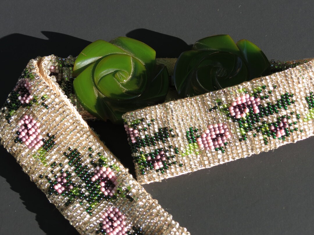 Handmade Vintage Bead Loom Beaded Belt - Etsy