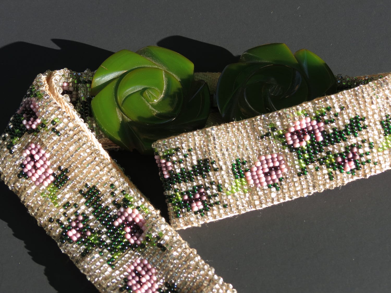 Handmade Vintage Bead Loom Beaded Belt - Etsy