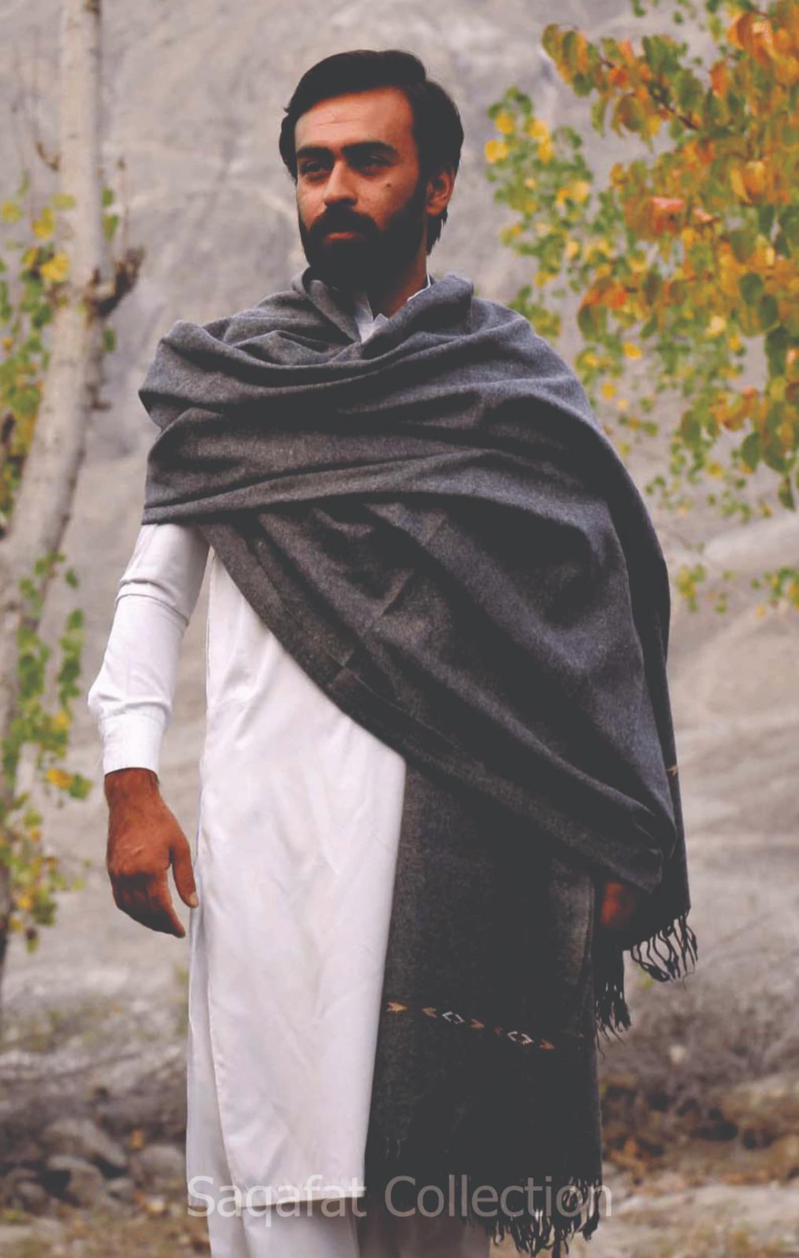 Afghan Patoo Wool Shawl for Men and Women - Afghan Shawl Chadar Blanket - Swati Kashmiri Shawl ...