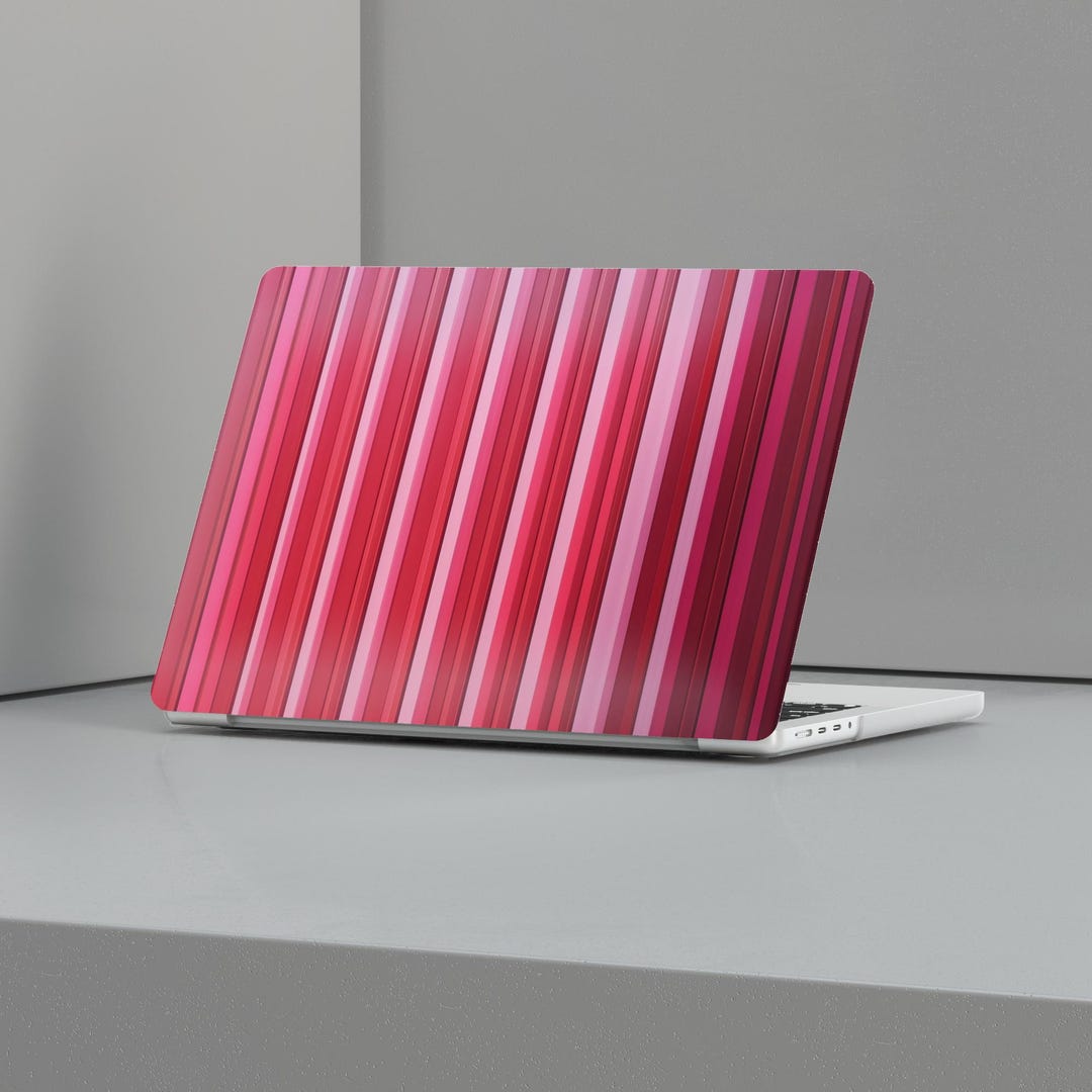 Barby Pink MacBook Case Vertical Line Laptop Skin, Cover for MacBook ...