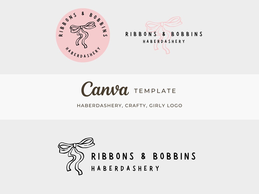 Modern Haberdashery / Coquette Logo Design for Small Business Branding ...