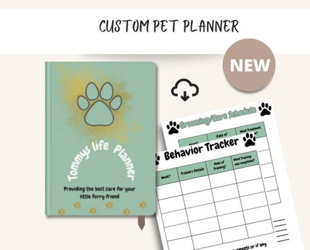 Pet Planner Digital Download | Personalized Pet Planner | Custom Pet ...