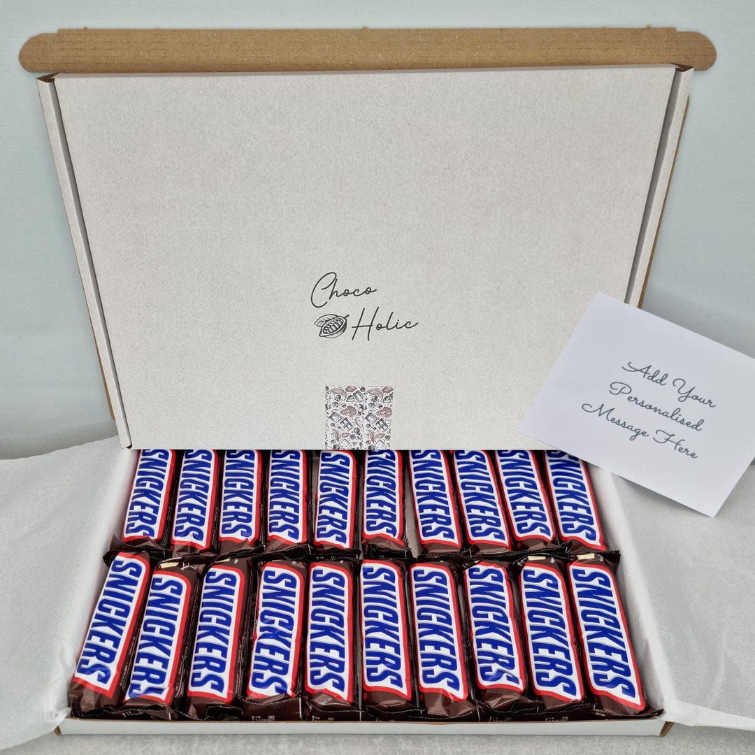 Snickers FULL-SIZED BARS Mars Gift Box Delicious Chocolates for Special ...