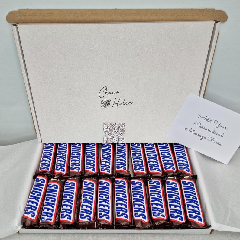 Snickers FULL-SIZED BARS Mars Gift Box Delicious Chocolates for Special ...