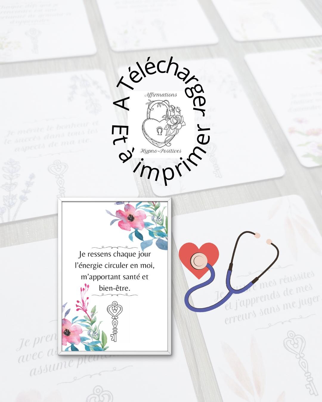 Printable Health Cards. Positive Affirmations, 36 Wellness Cards, and ...