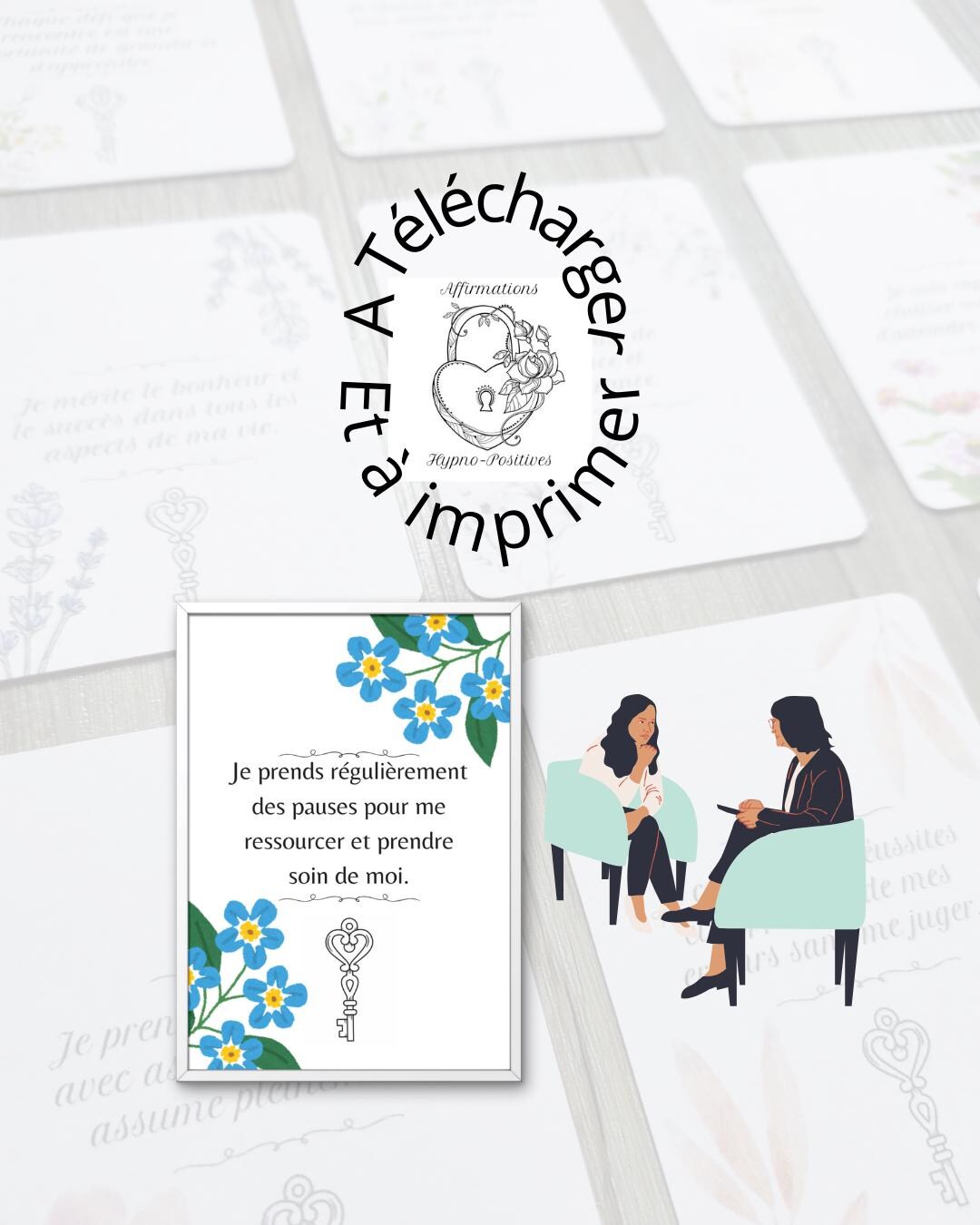 Printable Wellness Therapist Cards. Positive Affirmations, 36 Wellness ...