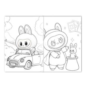 Labubu Lafufu Coloring Pages Bundle 54 Cute Pages for Kids | PDF & PNG ...