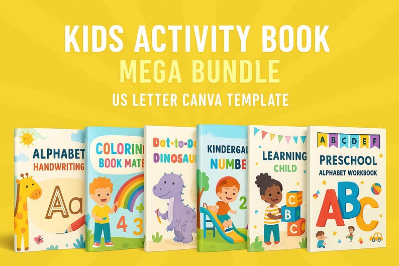 Kids Activity Book Mega Bundle | 800+ Pages | Editable Canva Interior ...
