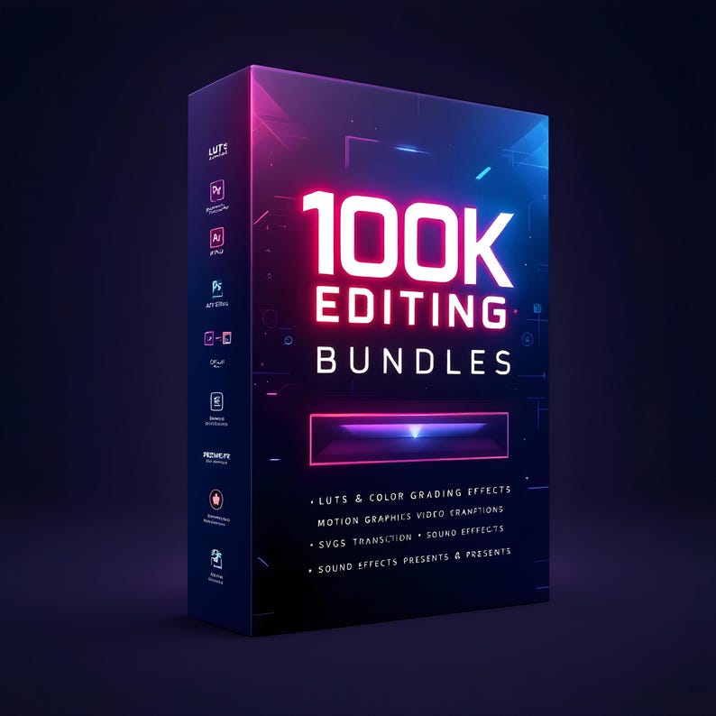100K+ Editing Bundle | Premiere Pro, After Effects, Capcut, Motion Graphics, Luts, Fonts, Svgs ...