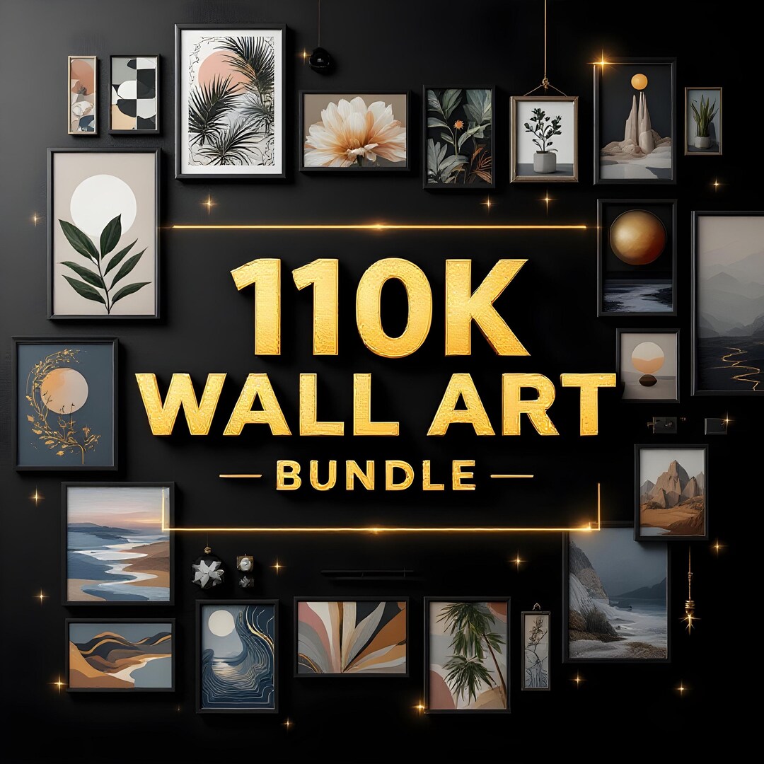 110K Mega Wall Art Bundle | Printable Maximalist Gallery Set | Trendy ...
