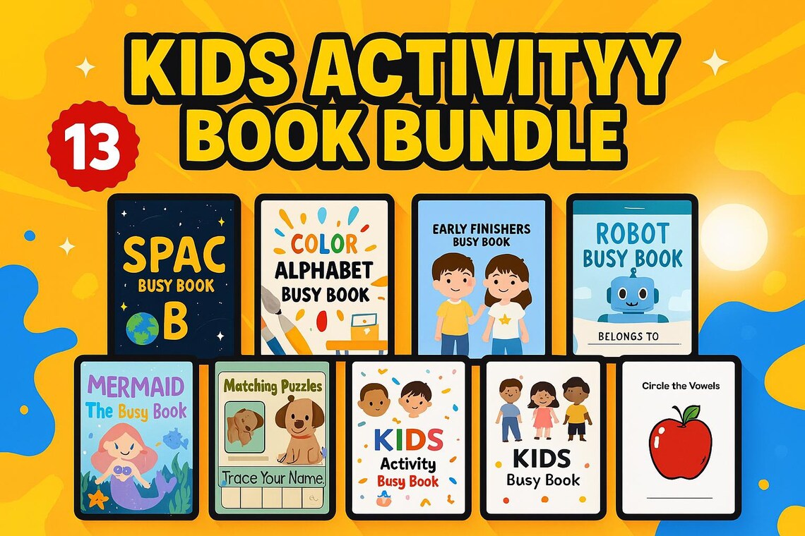 Mega Kids Activity Book Bundle | Editable Canva Templates | KDP ...