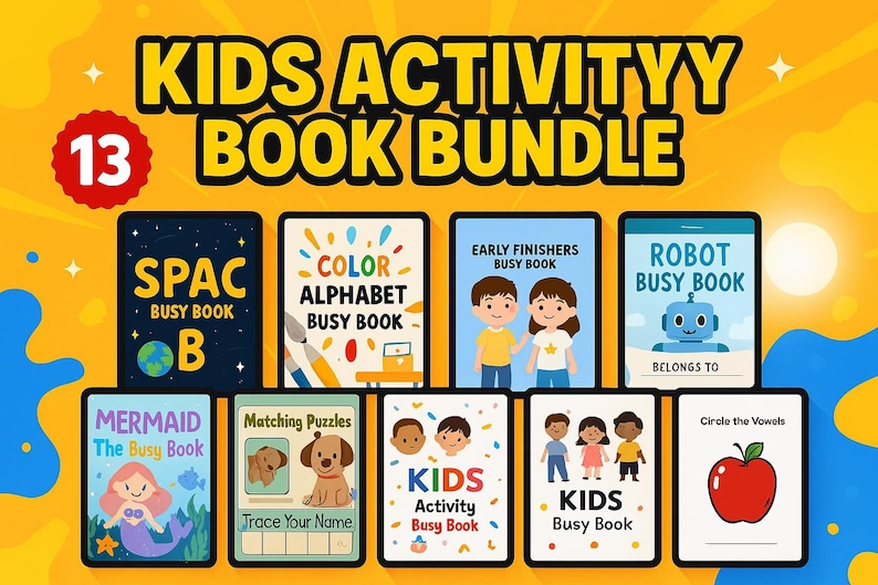 Mega Kids Activity Book Bundle | Editable Canva Templates | KDP ...