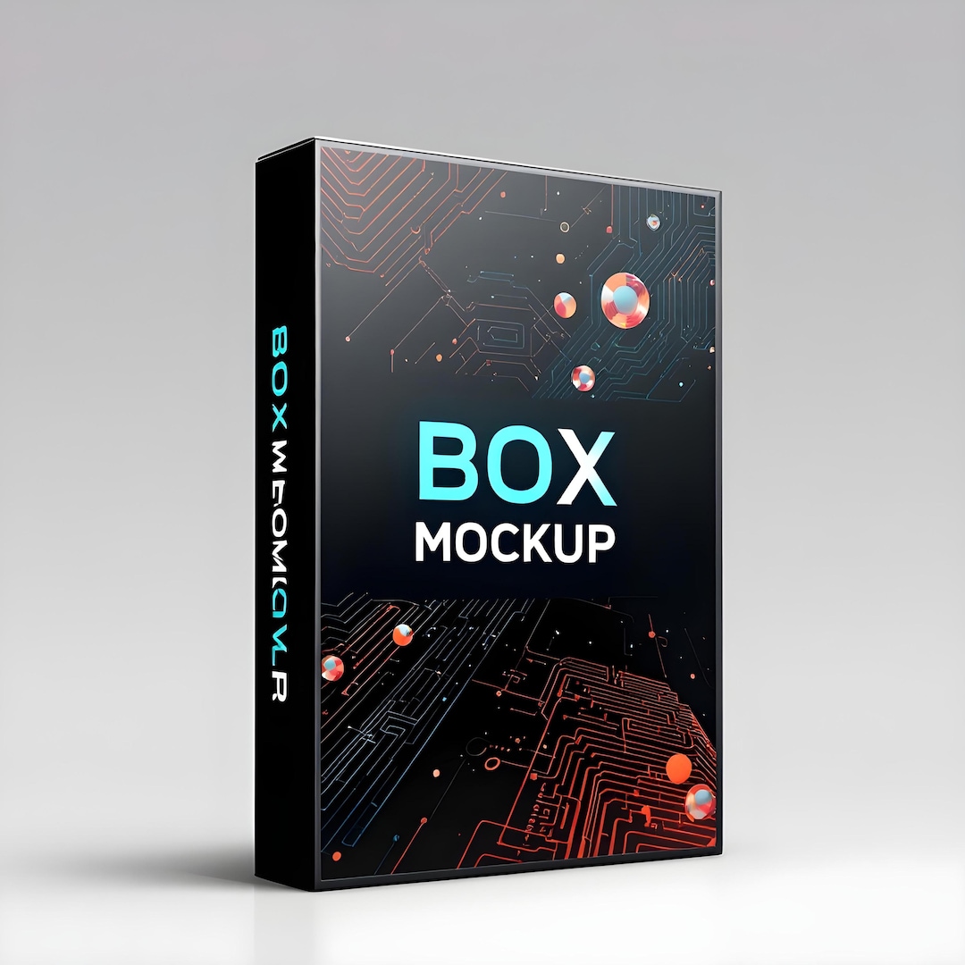 CANVA Box Mockup | 3D Software Box Template | Digital Product Mockup | Product Cover | Editable ...