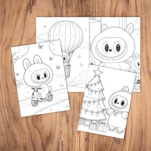 Labubu Lafufu Coloring Pages Bundle 54 Cute Pages for Kids | PDF & PNG ...