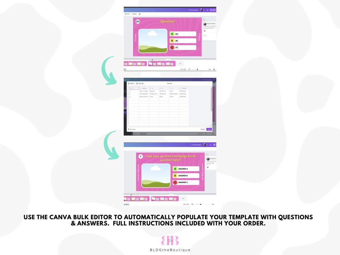 Youtube Quiz Canva Video Template | Editable Trivia Video Maker - Etsy
