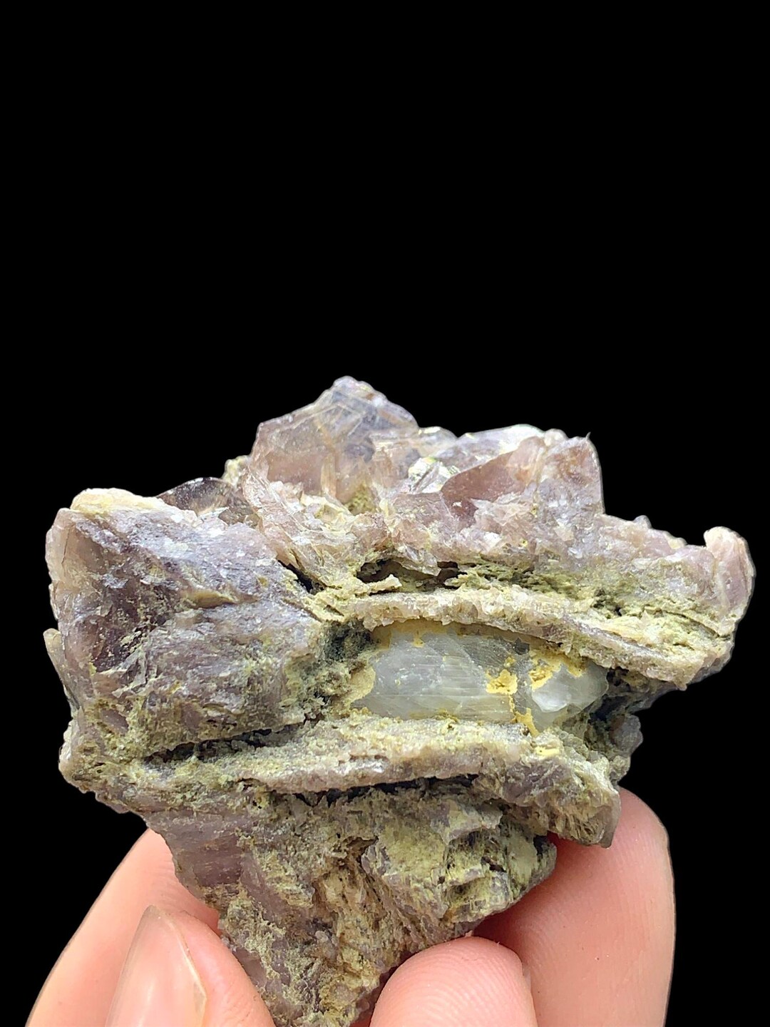 Beautiful Axinite Specimen With Feldspar . Very Rare Stone. Raw Axinite ...