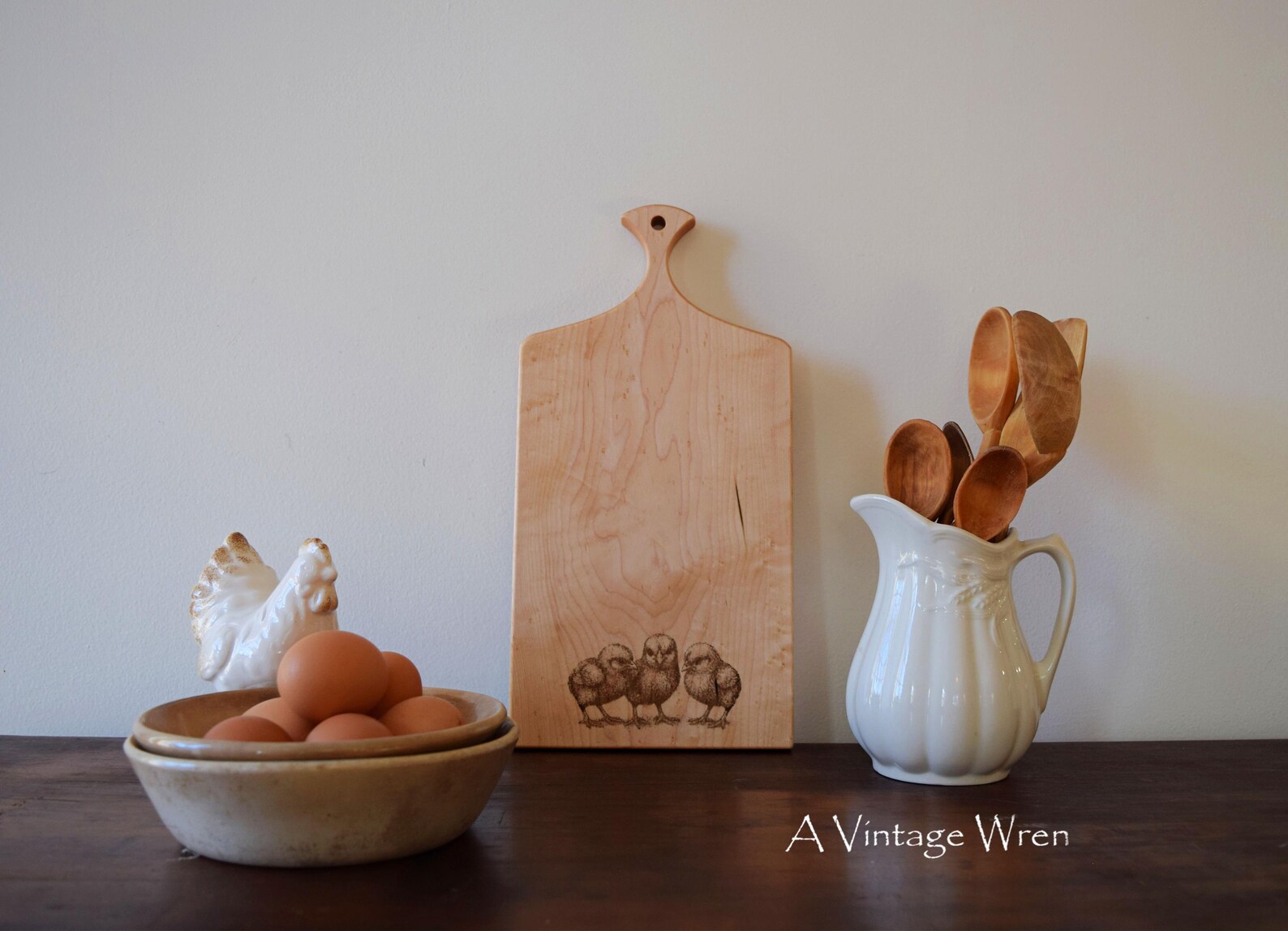 Maple Engraved Baby Chick Cutting Board / Maple Charcuterie Board ...