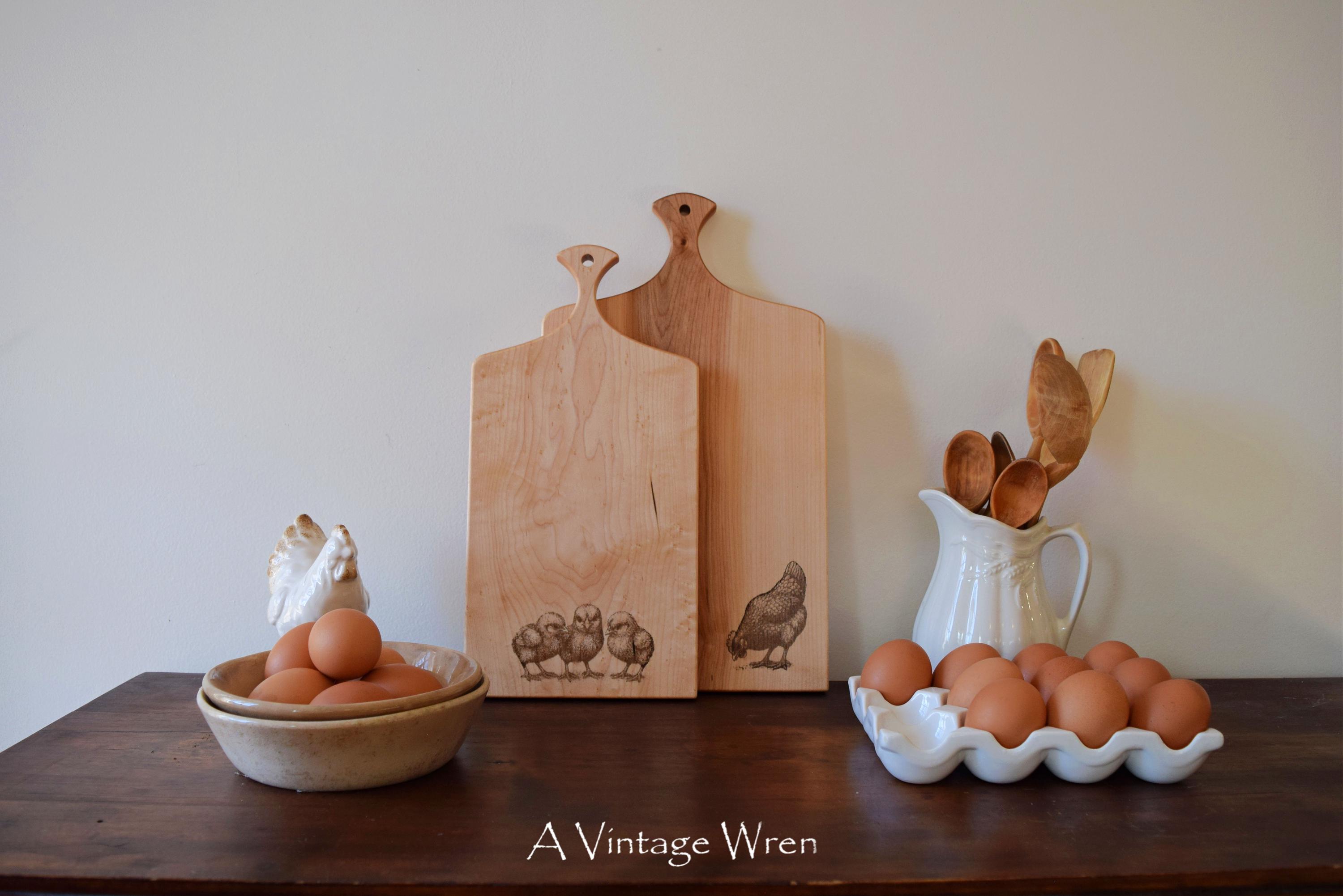 Maple Engraved Baby Chick Cutting Board / Maple Charcuterie Board ...
