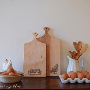 Maple Engraved Baby Chick Cutting Board / Maple Charcuterie Board ...