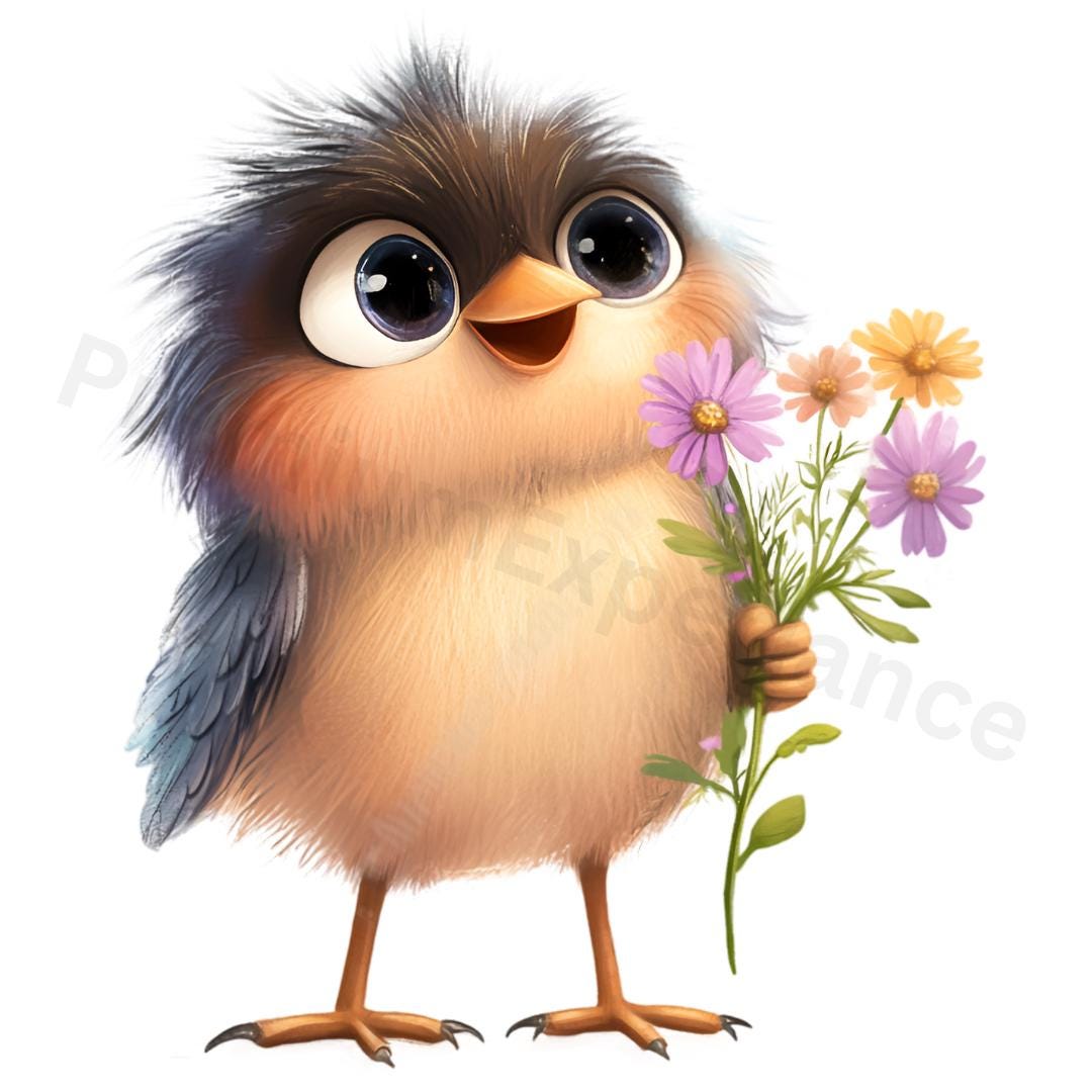 15 Cute Whimsical Bird Clipart, Funny Bird Clipart Creepy Birds ...