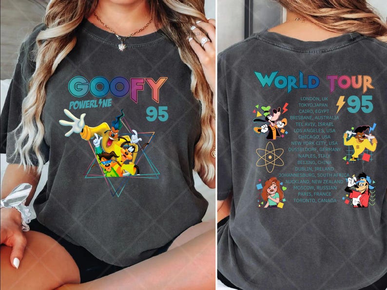 Retro 90s Goofy Movie Png, Max Goofy Roxanne Powerline Png, World Tour ...