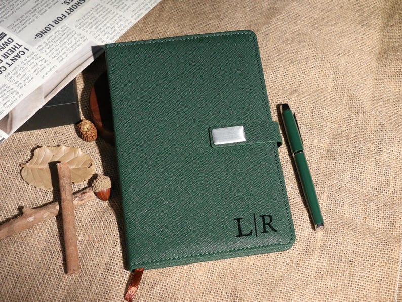 Custom Engraved Notebook With Pen, Leather Notebook Set, End of Year ...