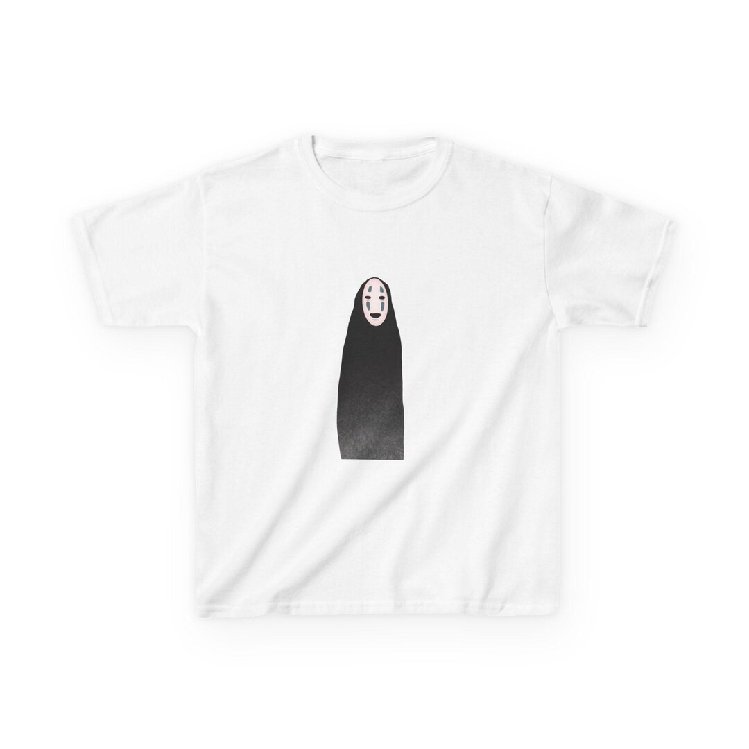 Whimsical Kids Tee With No-face Design, Perfect for Anime Lovers ...