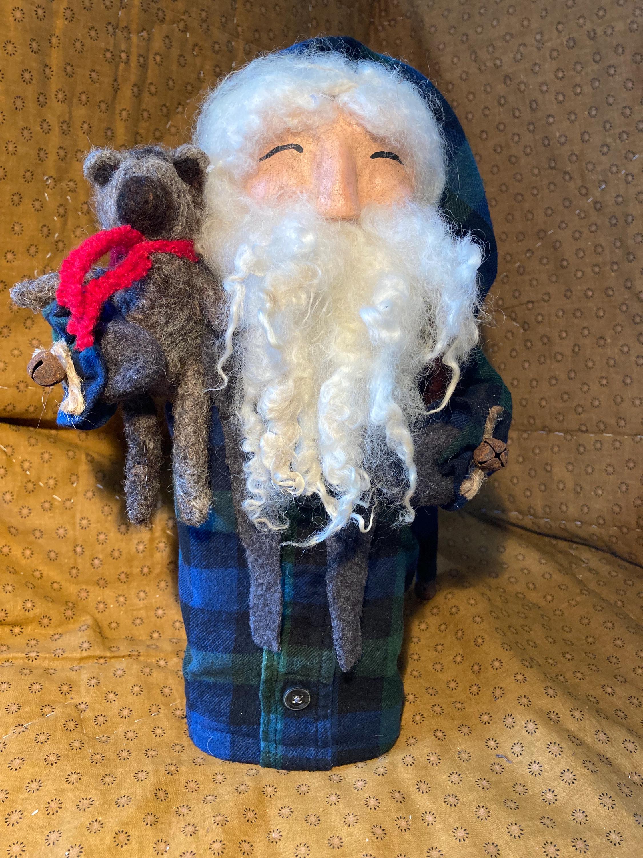 Santa With Teddy Bear - Etsy