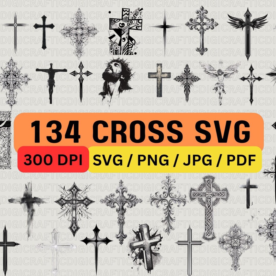 Cross Svg Bundle, CROSS BUNDLE SVG Files, Christian Svg, Cross Png ...